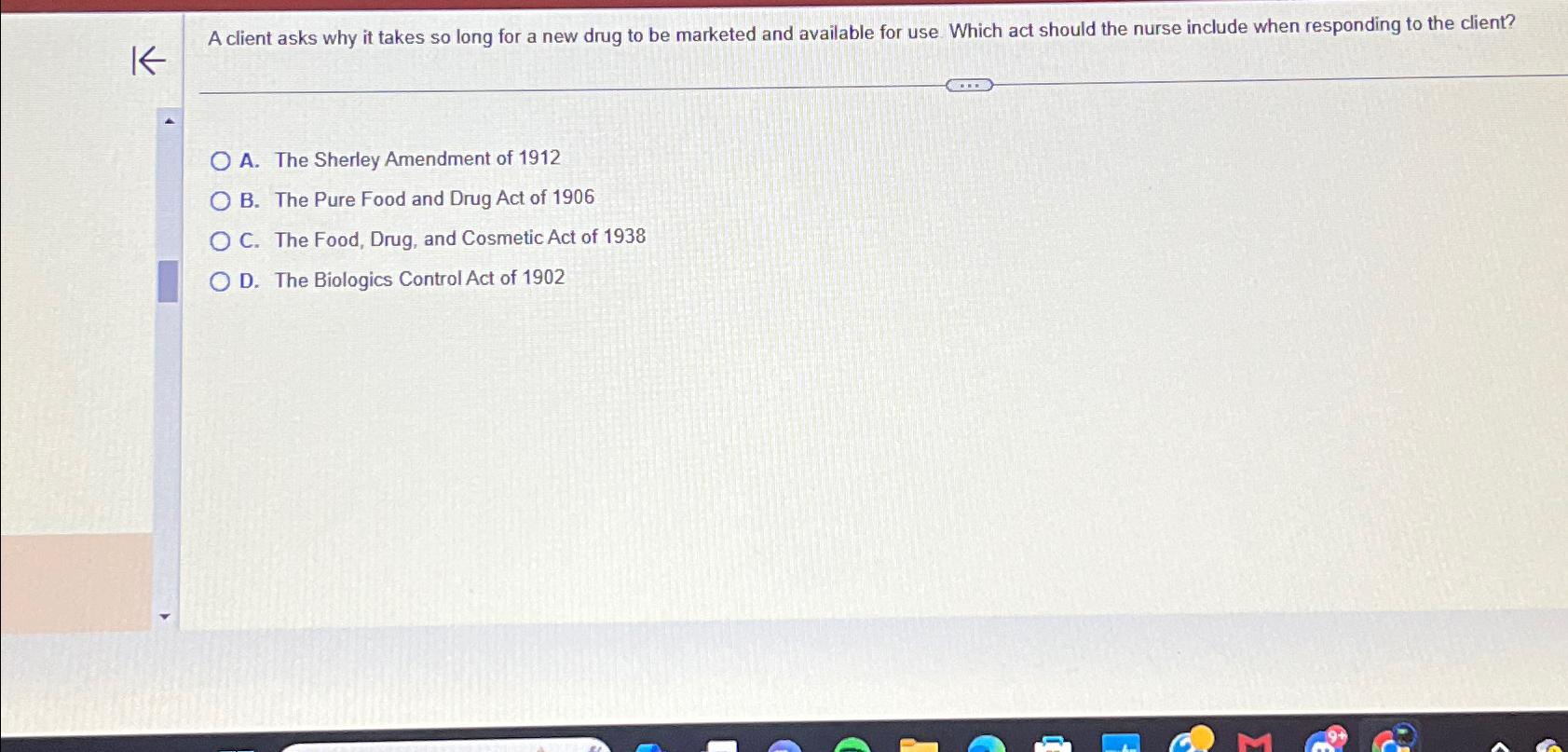 Solved A client asks why it takes so long for a new drug to | Chegg.com
