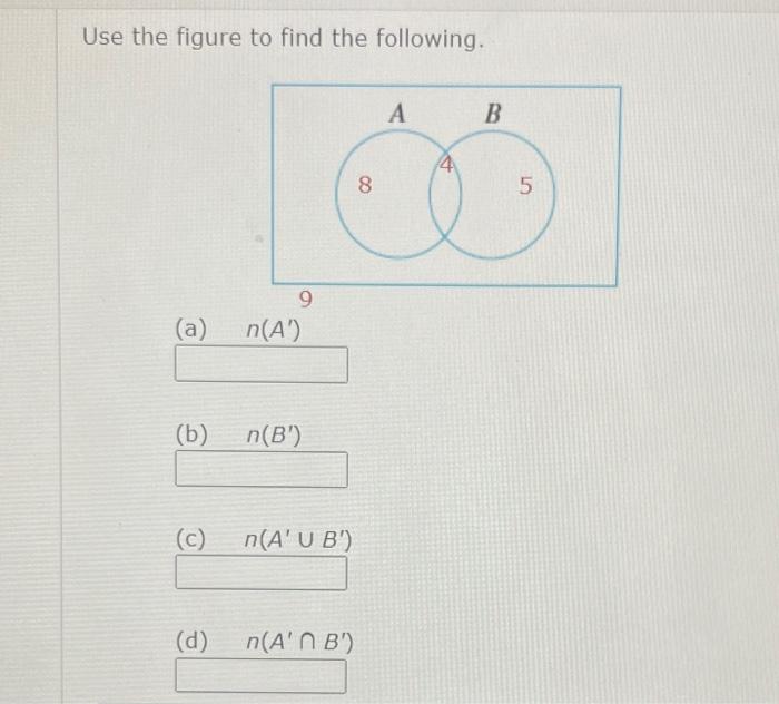 Solved Use the figure to find the following. А B 4 8 5 (a) 9 | Chegg.com