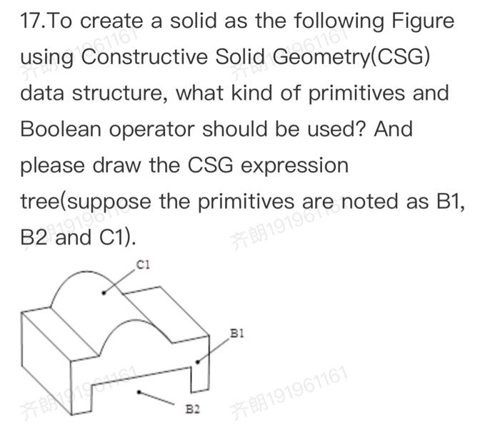 Solved 17. To create a solid as the following Figure using | Chegg.com