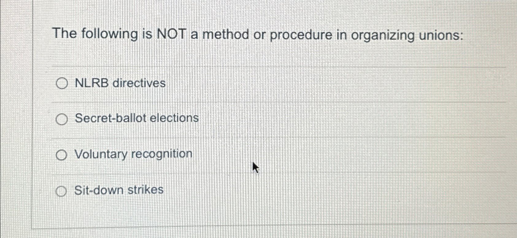 Solved The following is NOT a method or procedure in | Chegg.com