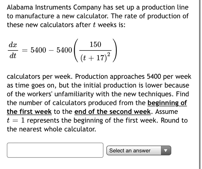 Solved Alabama Instruments Company has set up a production | Chegg.com