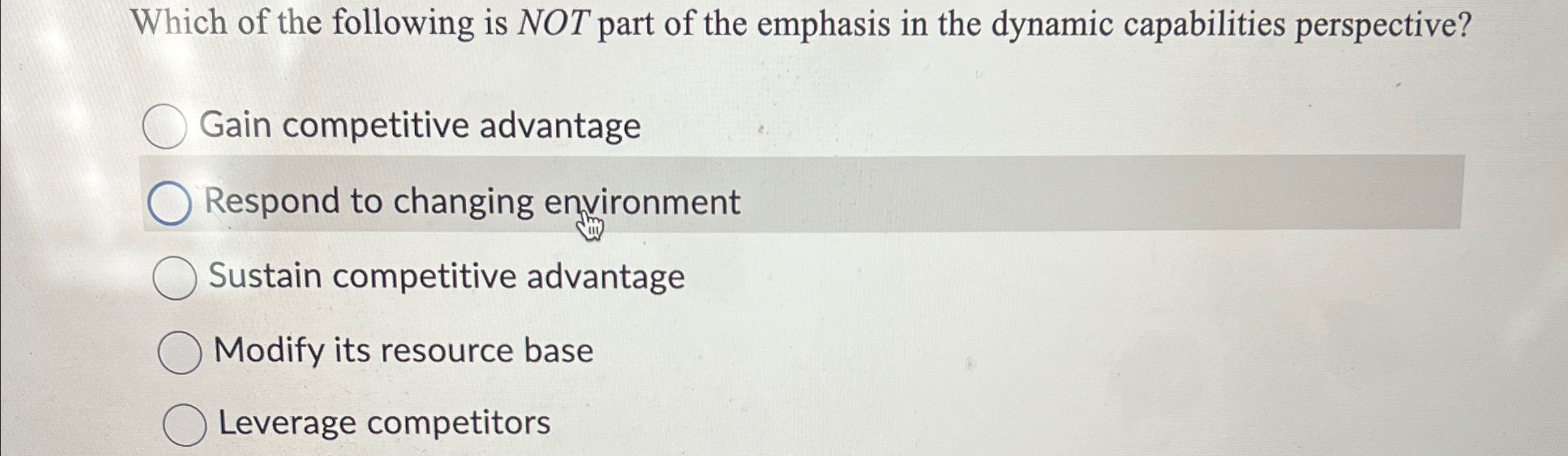 Solved Which of the following is NOT part of the emphasis in | Chegg.com
