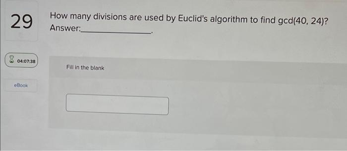 Solved Use Euclid's algorithm to find the greatest common | Chegg.com