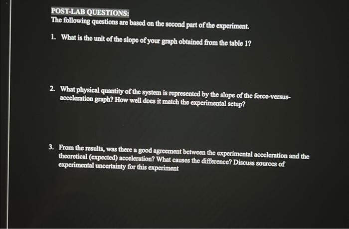 URGENT! ️ ️ ️-please complete table 2-answer post | Chegg.com