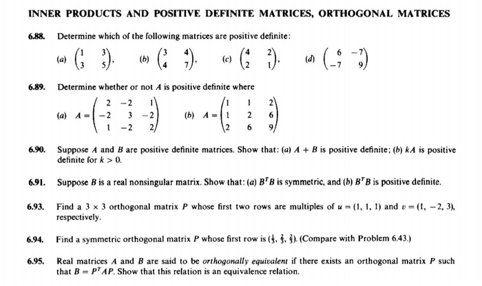 Solved INNER PRODUCTS AND POSITIVE DEFINITE MATRICES, | Chegg.com