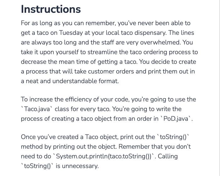Solved Public Class Taco Attributes Private Boolean Shell 