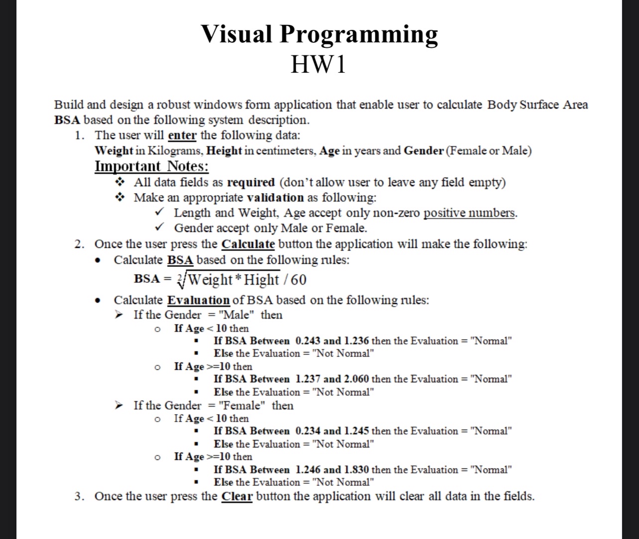 Solved Visual Programming HW 1Use c#Build and design a | Chegg.com