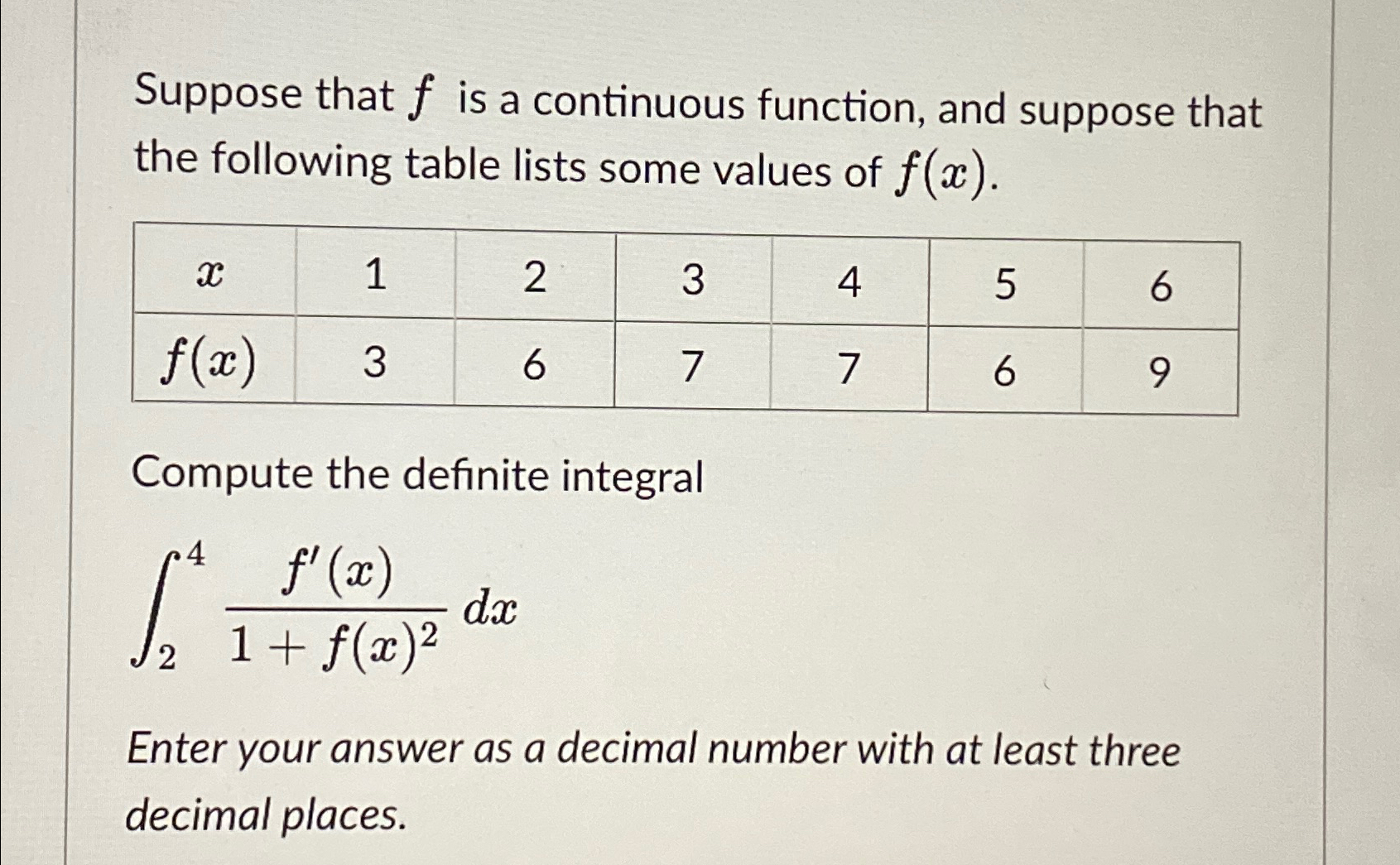 Solved Suppose that f ﻿is a continuous function, and suppose | Chegg.com