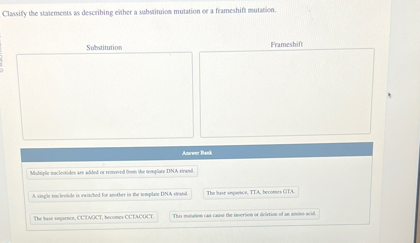 Solved Classify the statements as describing either a | Chegg.com