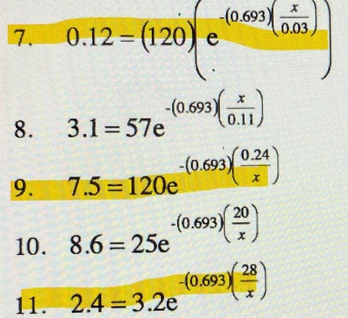 Solved 7,9, and 11 please ! please show work I need help | Chegg.com