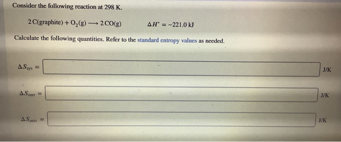 Solved Consider the following reaction at 298 K. | Chegg.com