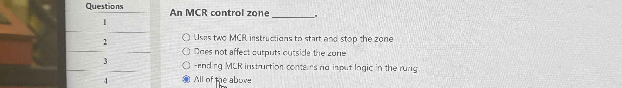 Solved Questions1An MCR control zone2 ﻿Uses two MCR | Chegg.com