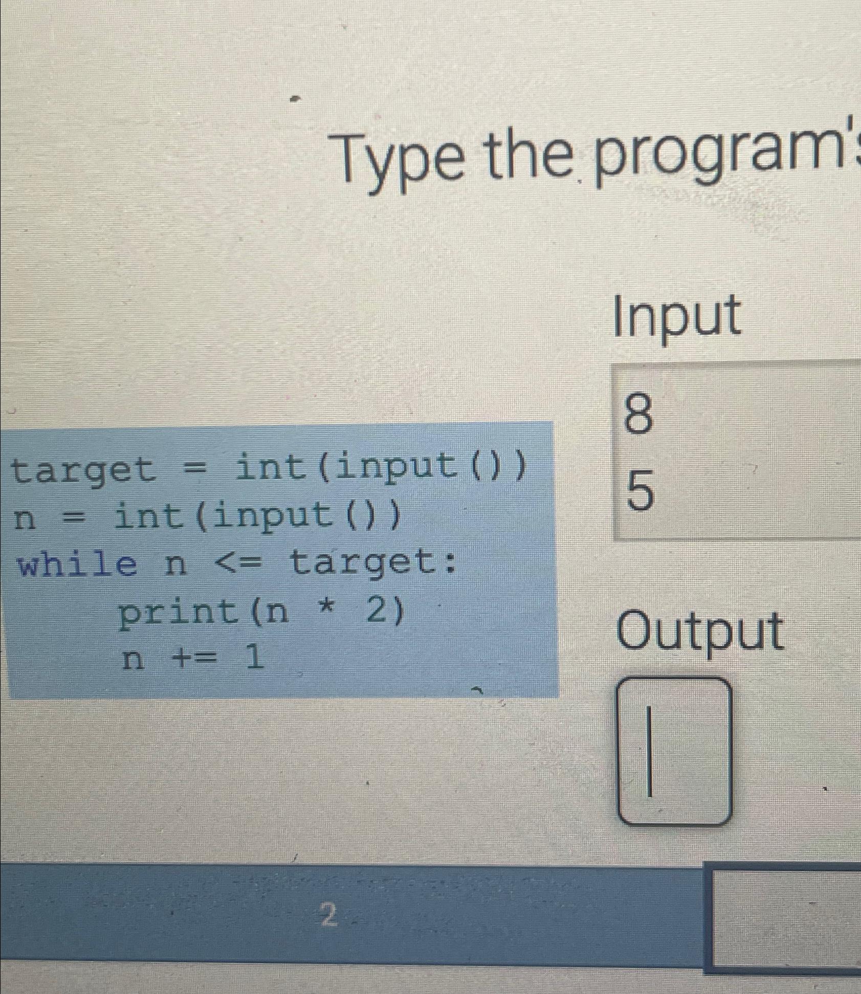 Solved Type the program' | Chegg.com