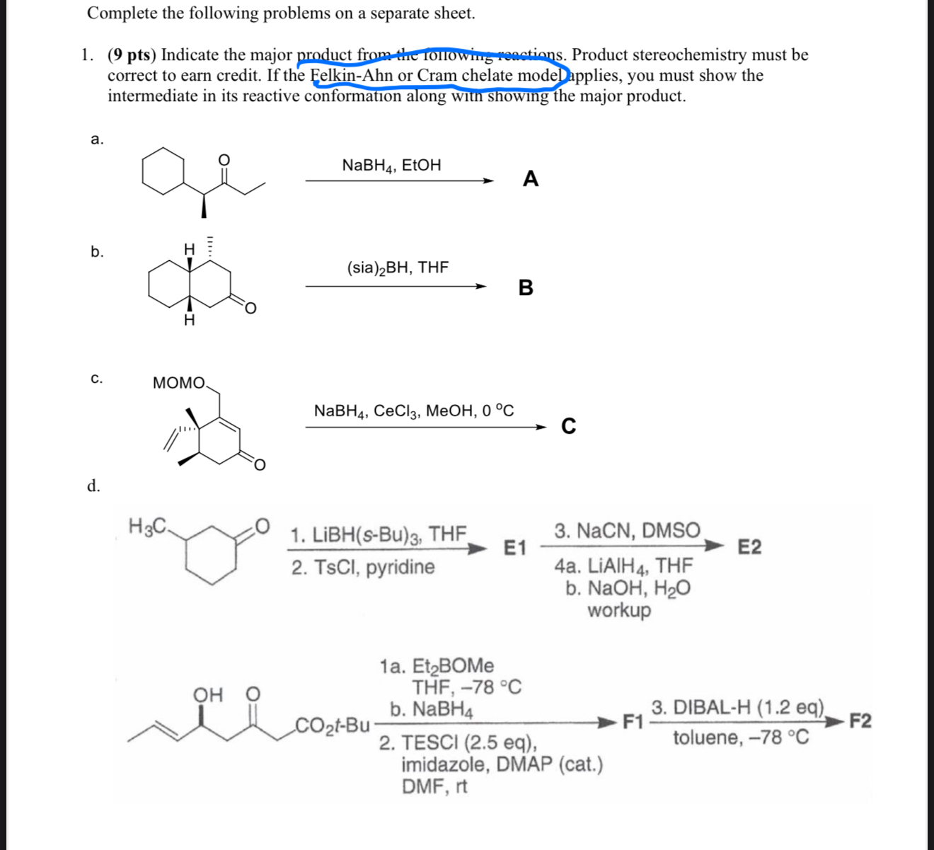 Complete the following problems on a separate | Chegg.com