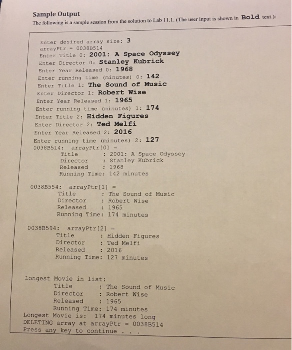 Solved Structured Data Lab 11.1 CIT-237 CH+ Programming The | Chegg.com