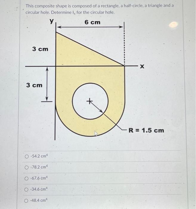 Solved This composite shape is composed of a rectangle, a | Chegg.com