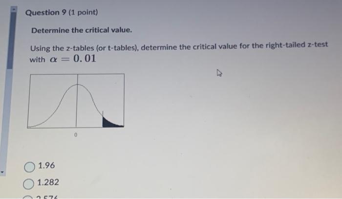 Solved Determine the critical value. Using the z-tables (or | Chegg.com
