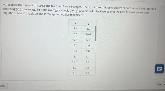 Solved A baseball scout wants to assess the talent at 5 | Chegg.com Solved A baseball scout wants to assess the talent at 5 | Chegg.com