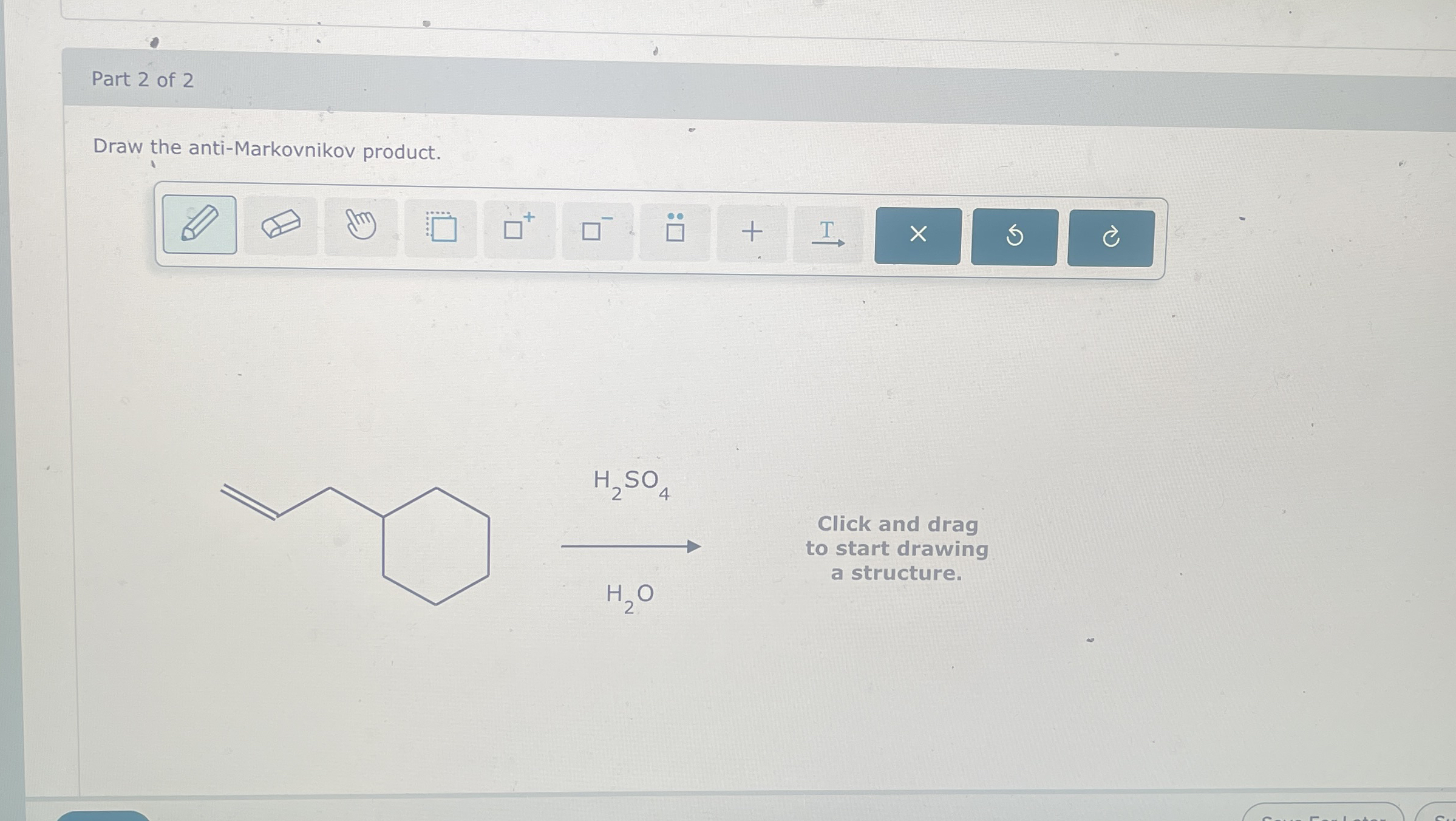 Solved Part 2 ﻿of 2Draw the anti-Markovnikov | Chegg.com