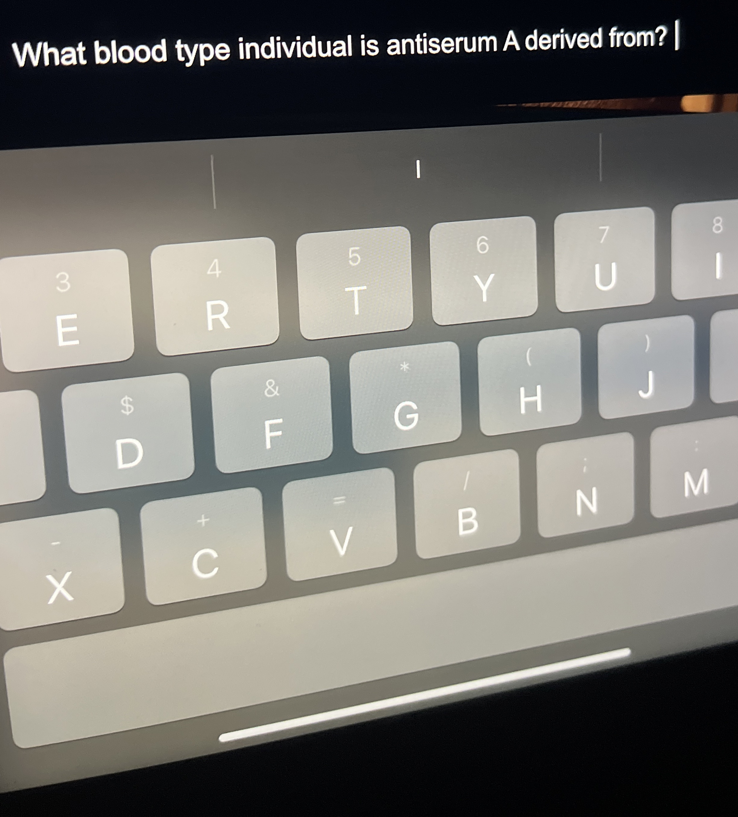 Solved What blood type individual is antiserum A derived | Chegg.com