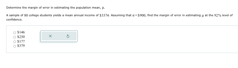 Solved Determine the margin of error in estimating the | Chegg.com