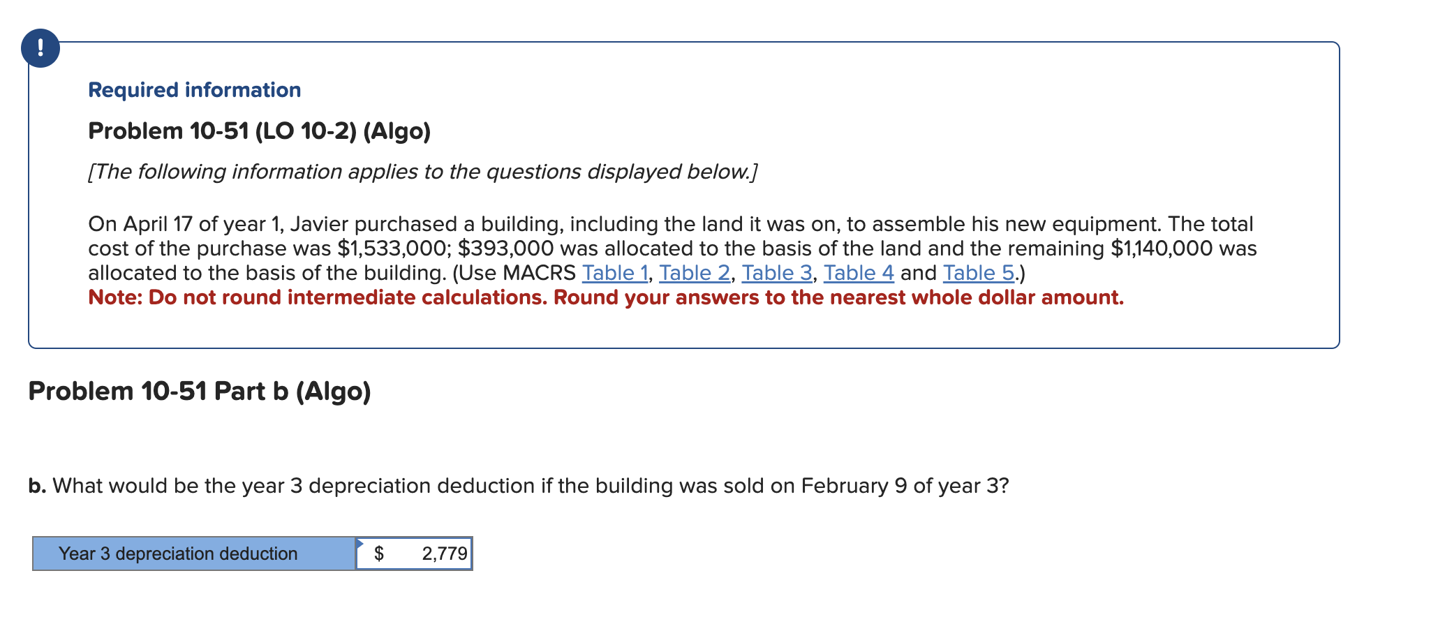 Solved !Required informationProblem 10-51 (LO | Chegg.com