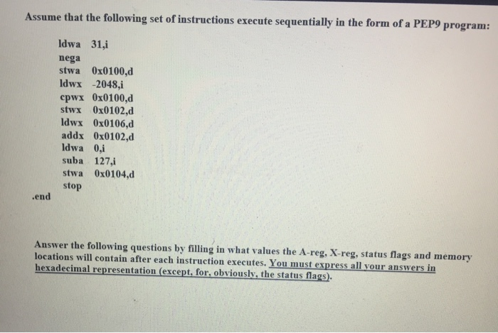 Given the PEP9 CPU architecture, assume that the CPU | Chegg.com