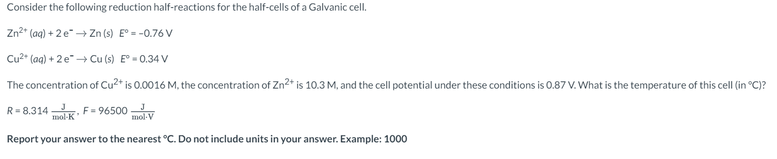 Solved Consider The Following Reduction Half Reactions For