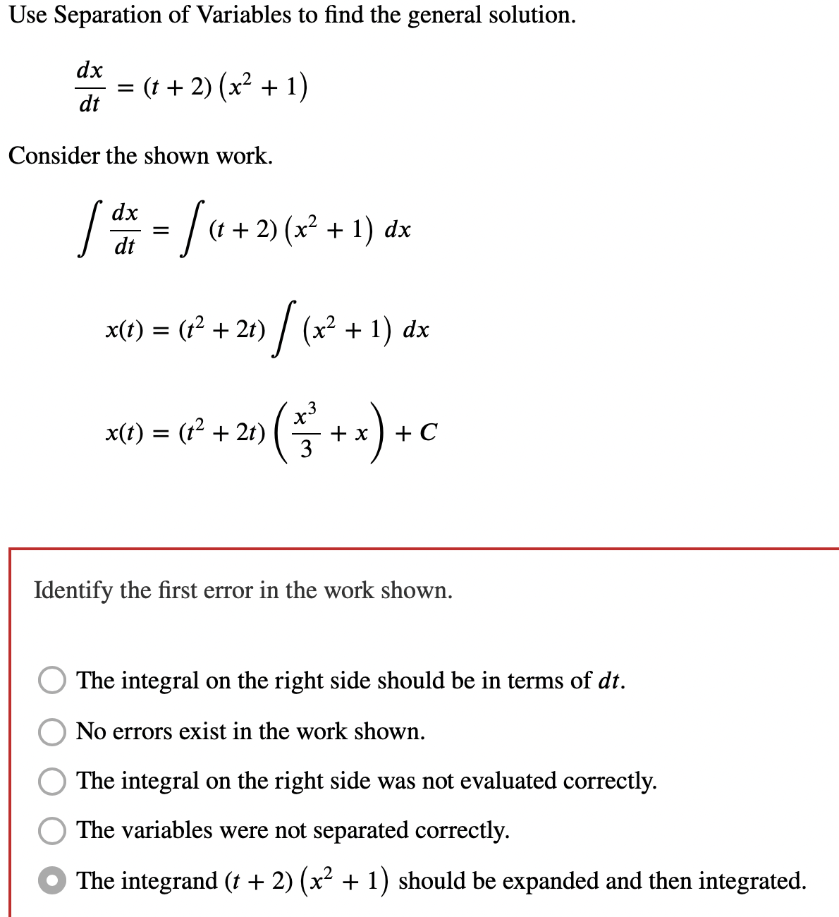 Solved Use Separation of Variables to find the general | Chegg.com