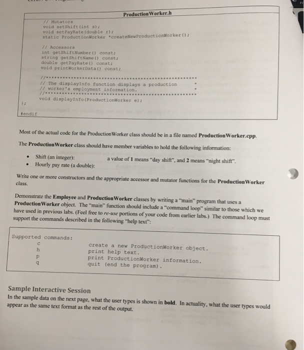 CIT237 C++ Programming Labis.1 Inheritance Due Date: | Chegg.com
