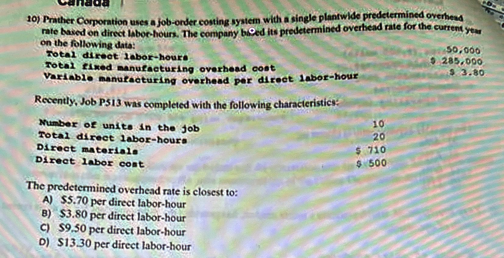 Solved Prather Comoration uses a job-order costing system | Chegg.com