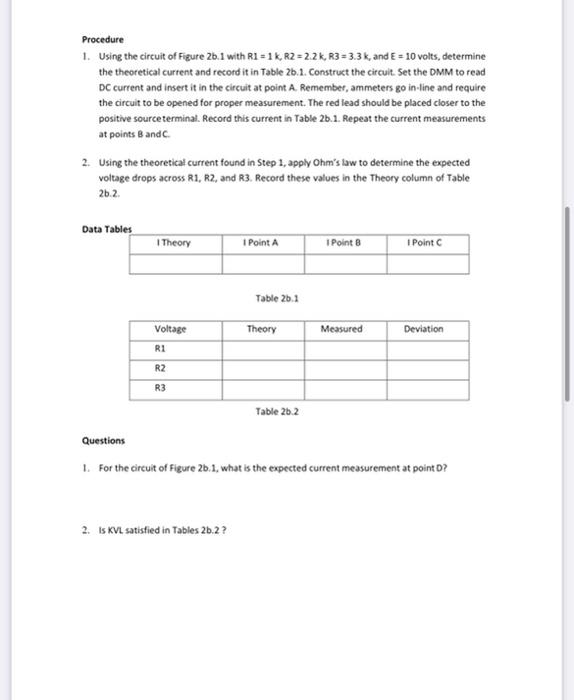 Solved Lab 2: Ohm's Law, Series DC Circuits, Parallel DC | Chegg.com