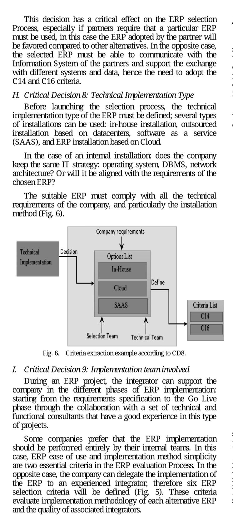 Solved Iv Selection Process The Purpose Of The Erp