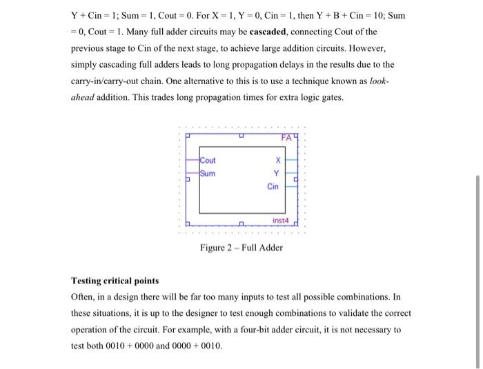 Solved Objectives Design a 4-bit adder circuit. Learn to | Chegg.com