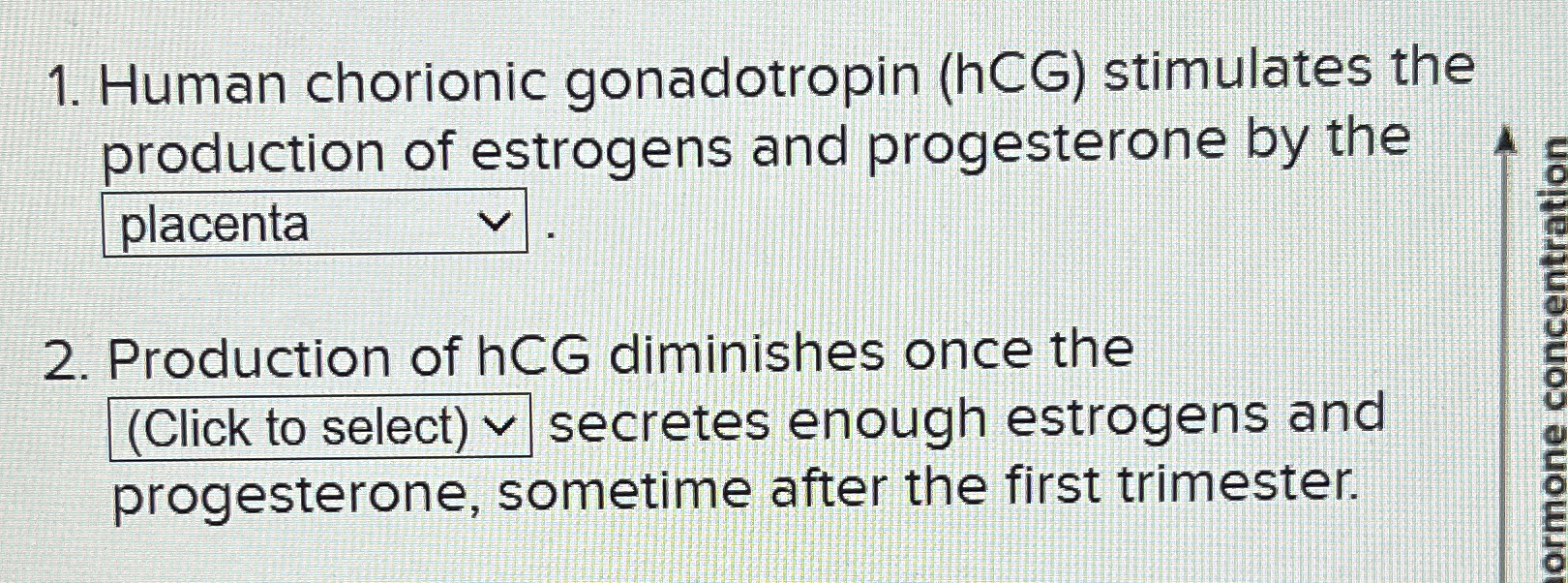 Solved Human chorionic gonadotropin ( hCG ) ﻿stimulates the | Chegg.com