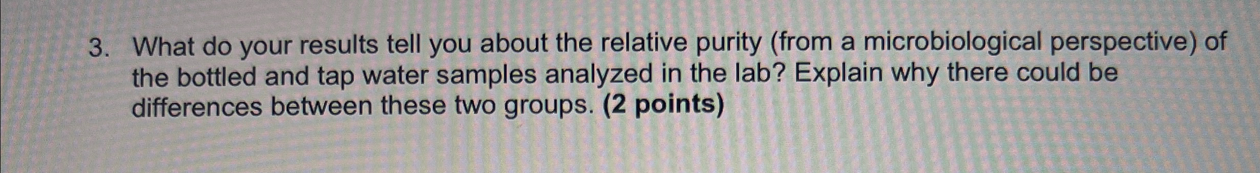 Solved What do your results tell you about the relative | Chegg.com