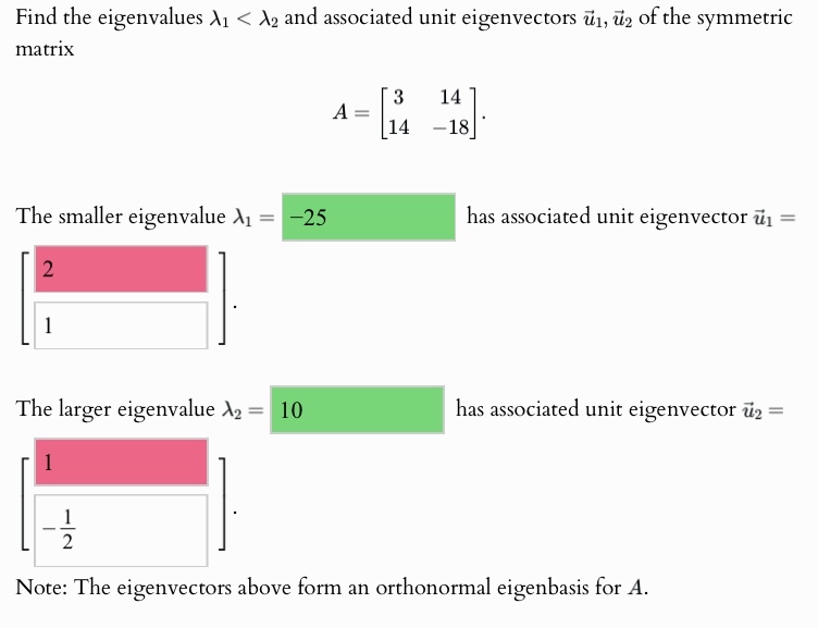 Solved Find the eigenvalues λ1