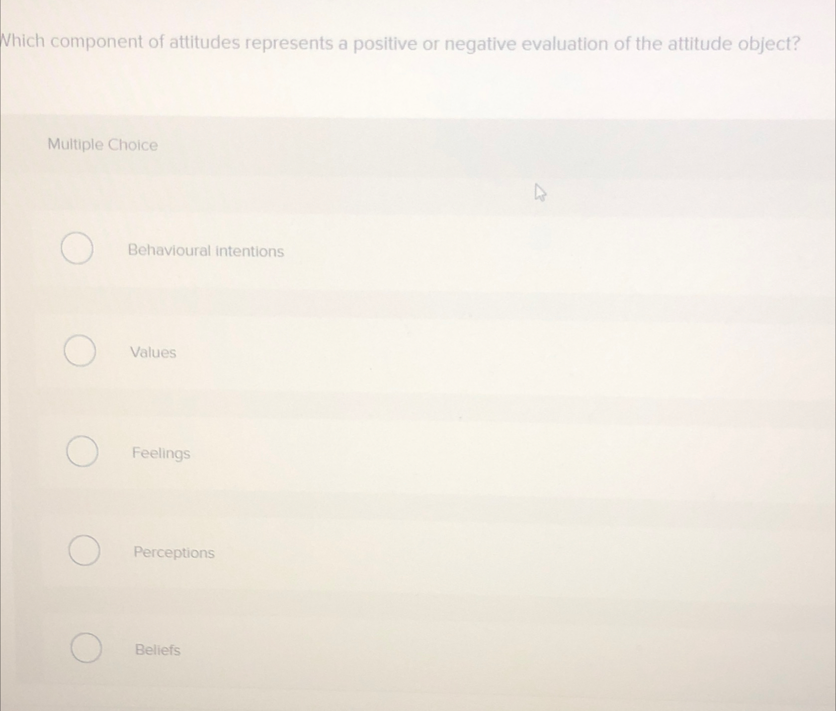 Solved Which component of attitudes represents a positive or | Chegg.com