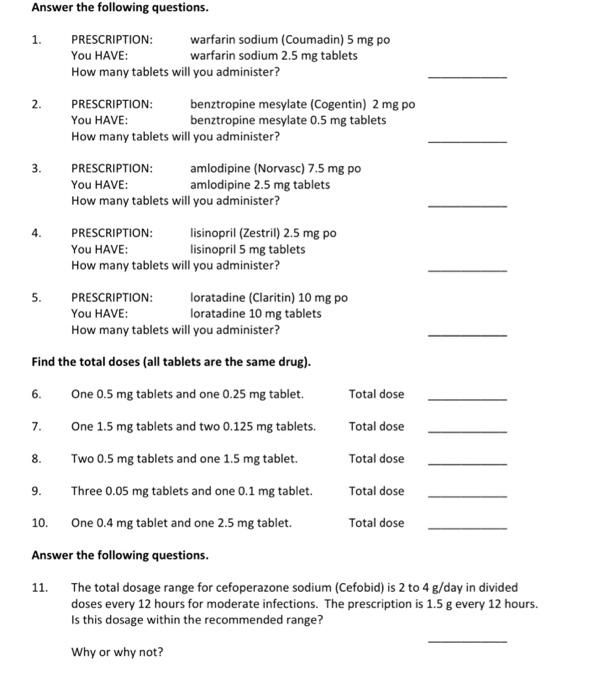Solved 2. PRESCRIPTION: benztropine mesylate (Cogentin) 2mg | Chegg.com