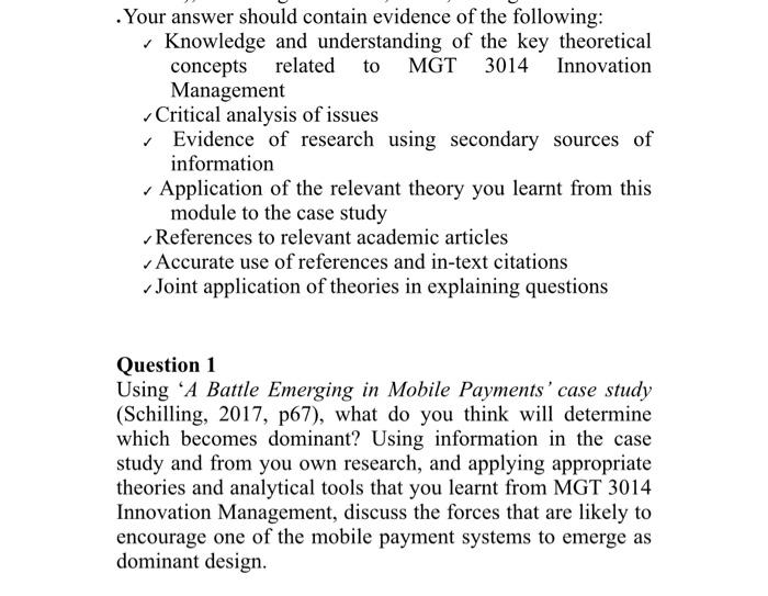 Solved it is an assignment of module:- Innovation | Chegg.com