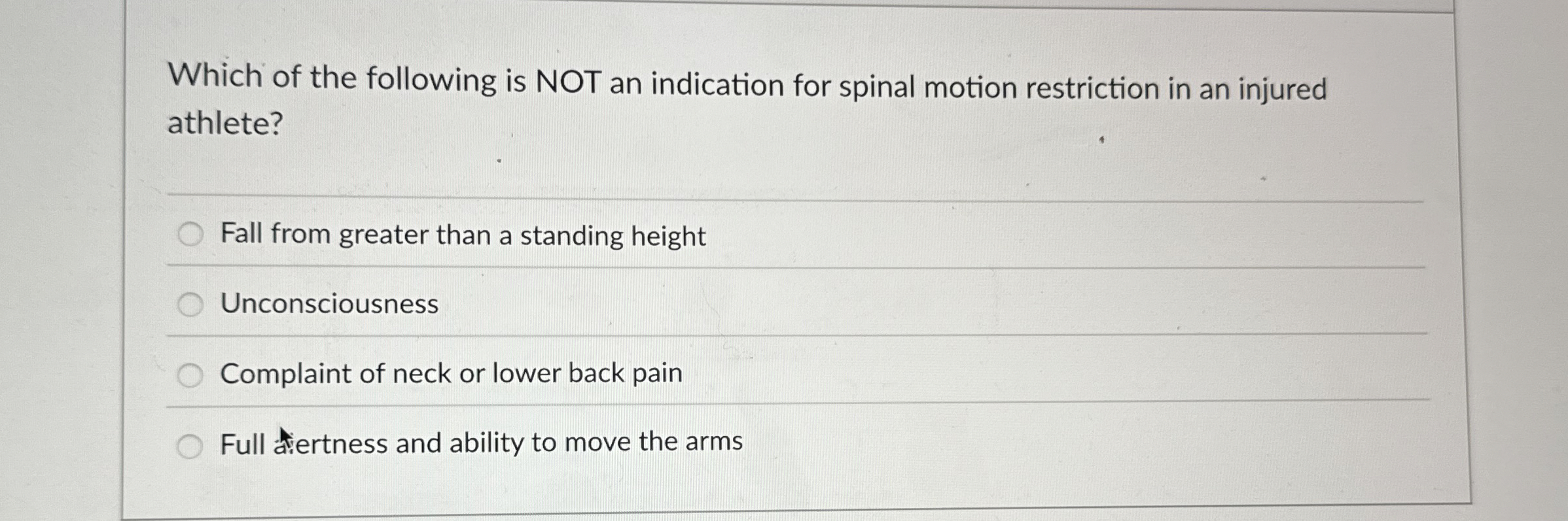 Solved Which of the following is NOT an indication for | Chegg.com