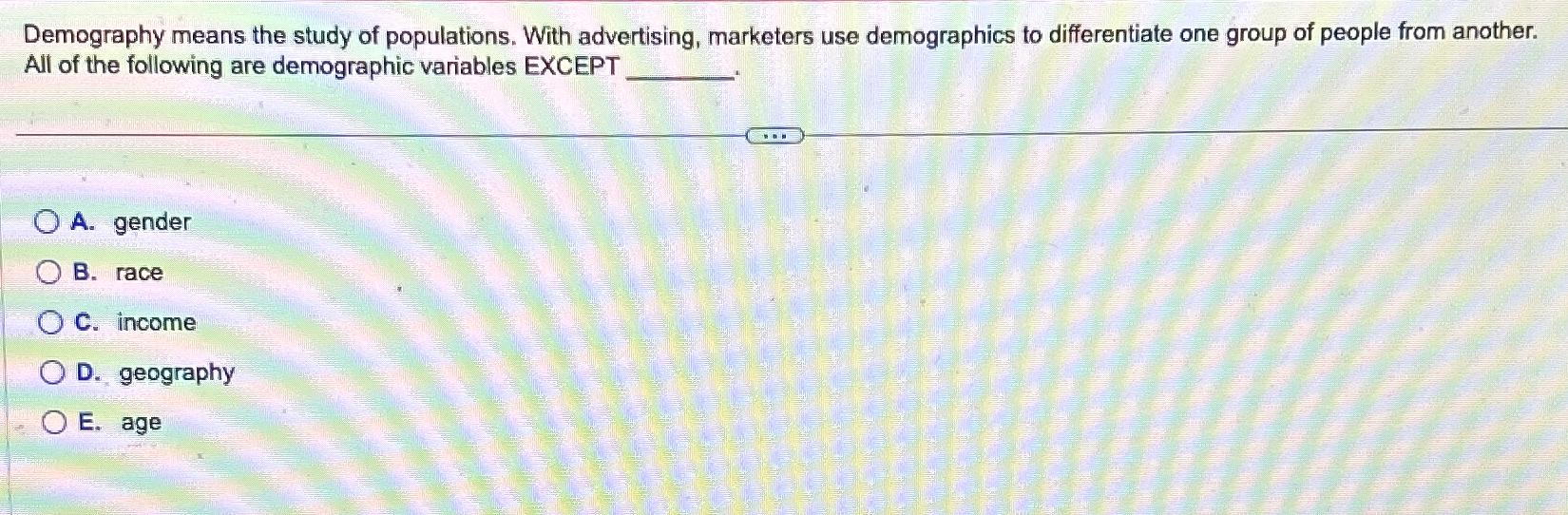 Solved Demography means the study of populations. With | Chegg.com
