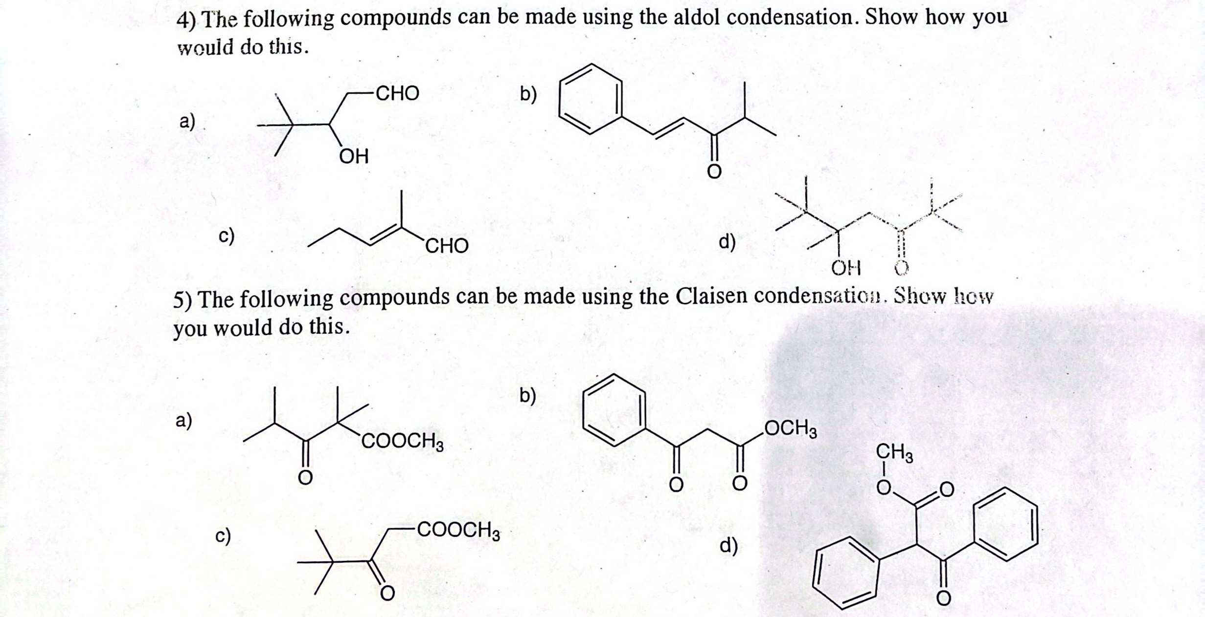 Solved 4.) ﻿The following compounds can be made using the | Chegg.com