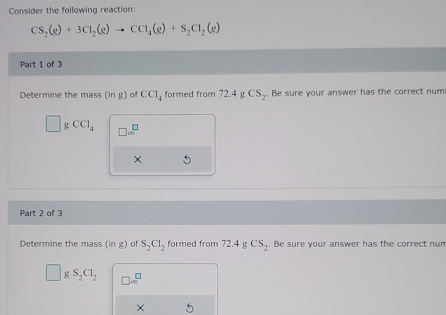 Solved Consider the following reaction: | Chegg.com