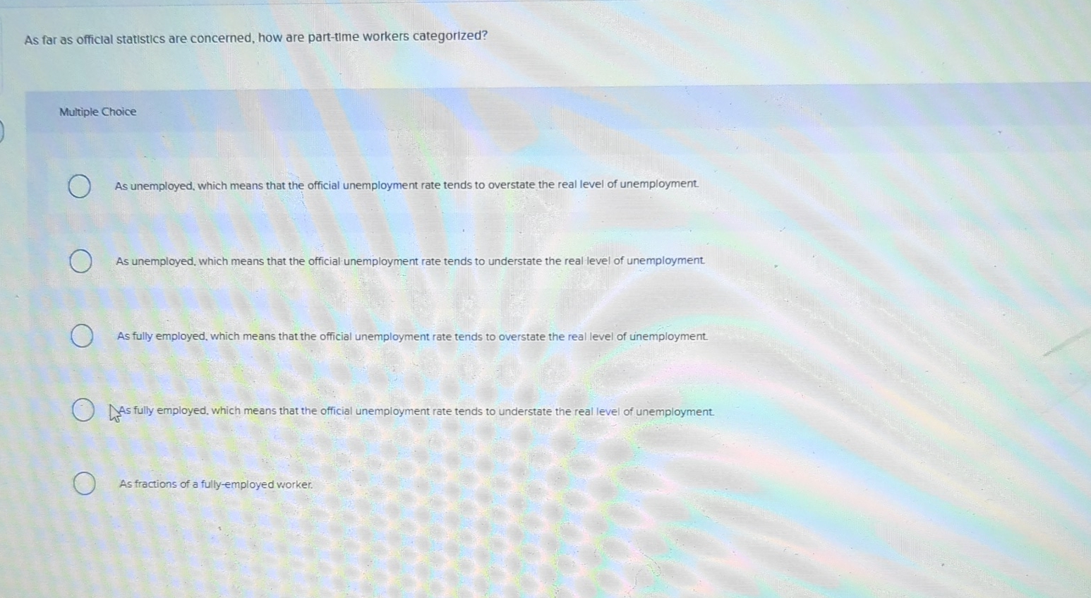 Solved As far as officlal statistics are concerned, how are | Chegg.com