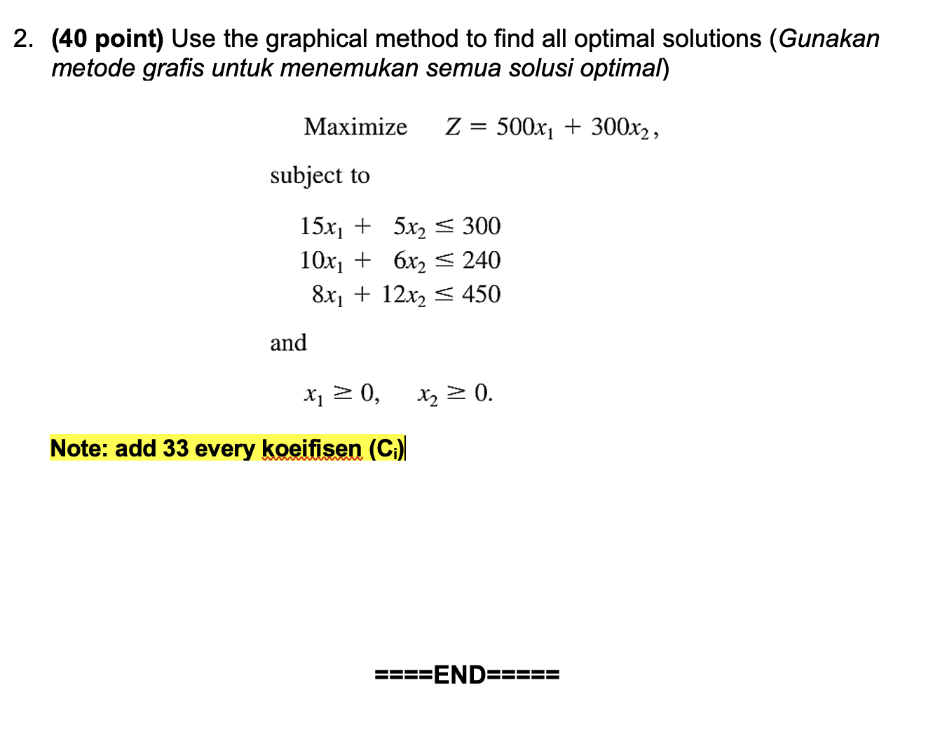 Solved (40 ﻿point) ﻿Use the graphical method to find all | Chegg.com