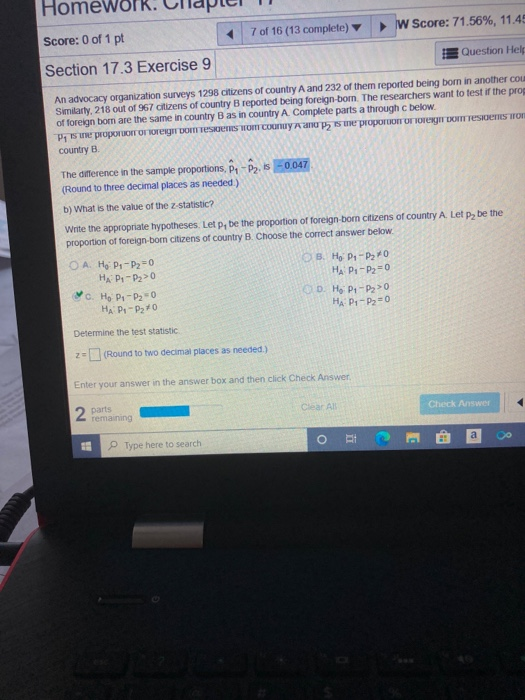 Solved How do I solve for the z score in this situation? | Chegg.com