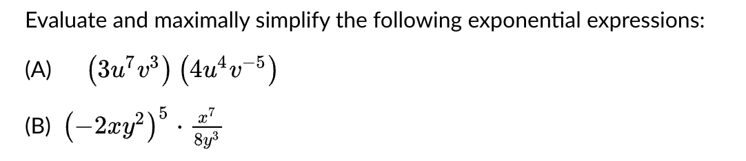 Solved Evaluate and maximally simplify the following | Chegg.com