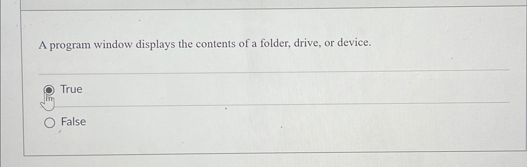 Solved A program window displays the contents of a folder, | Chegg.com