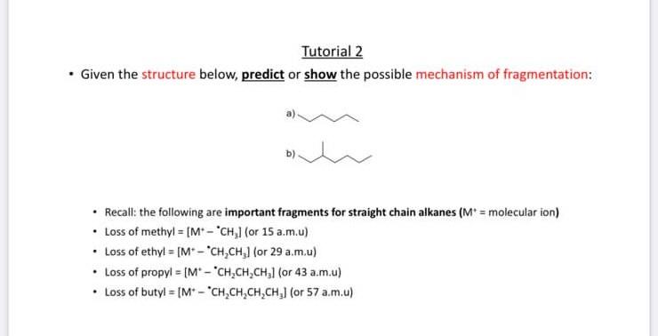 Solved Tutorial 2 - Given the structure below, predict or | Chegg.com